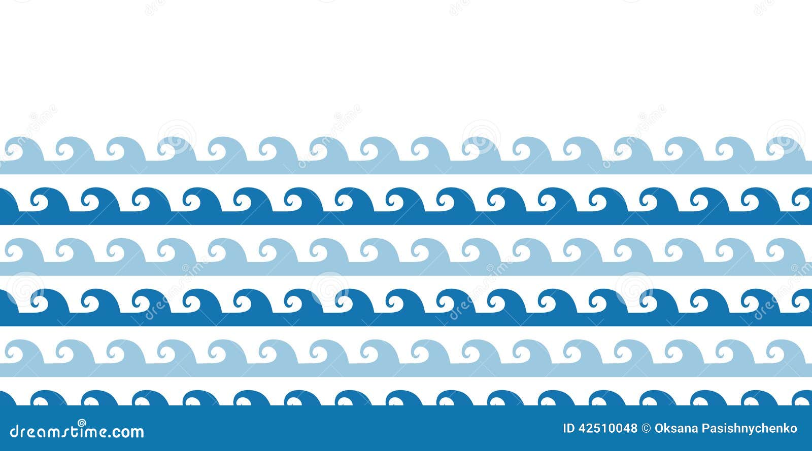 Abstract Waves Stripes Horizontal Seamless Pattern Stock Vector ...