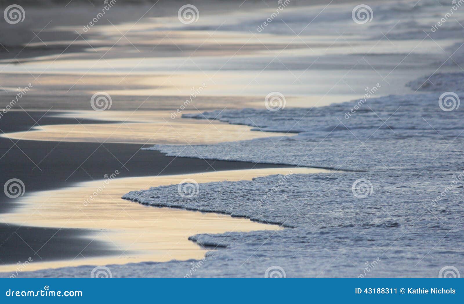 Abstract Waves with Sunset Reflections 1 Stock Image - Image of dusk ...