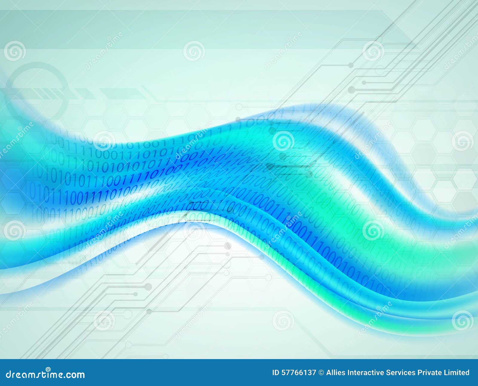 Abstract Waves for Technology Concept. Stock Illustration ...