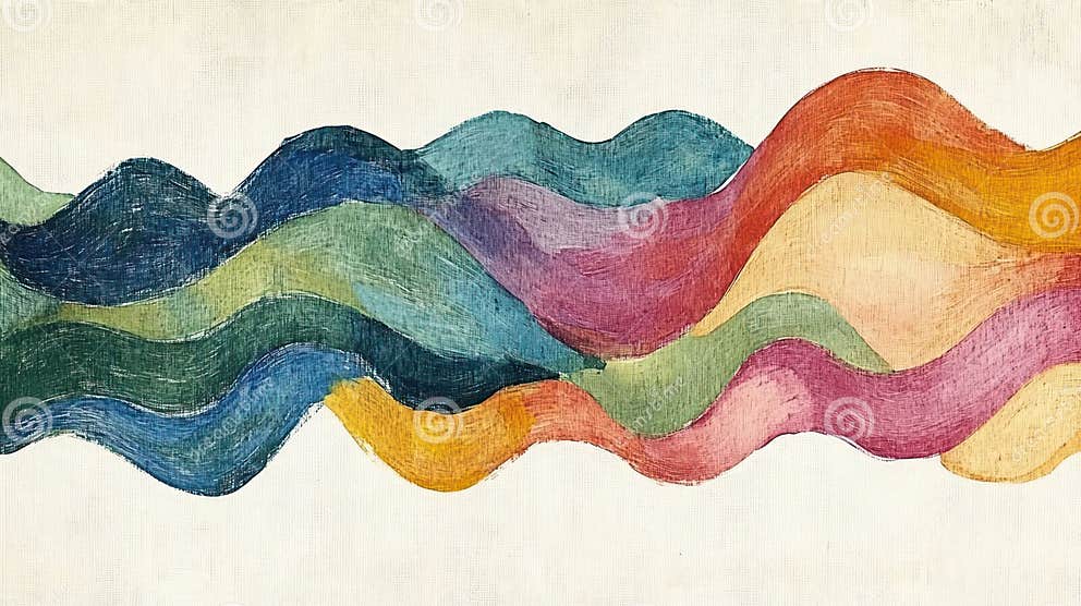 Abstract Waves in Vibrant Colors Create a Flowing Visual Rhythm Stock ...