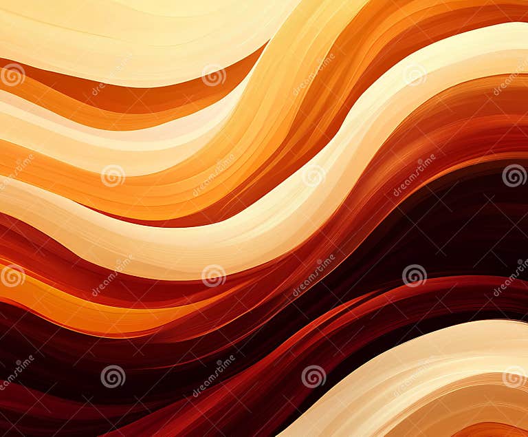 Abstract Waves of Warm Earthy Tones Flowing Smoothly Creating a ...