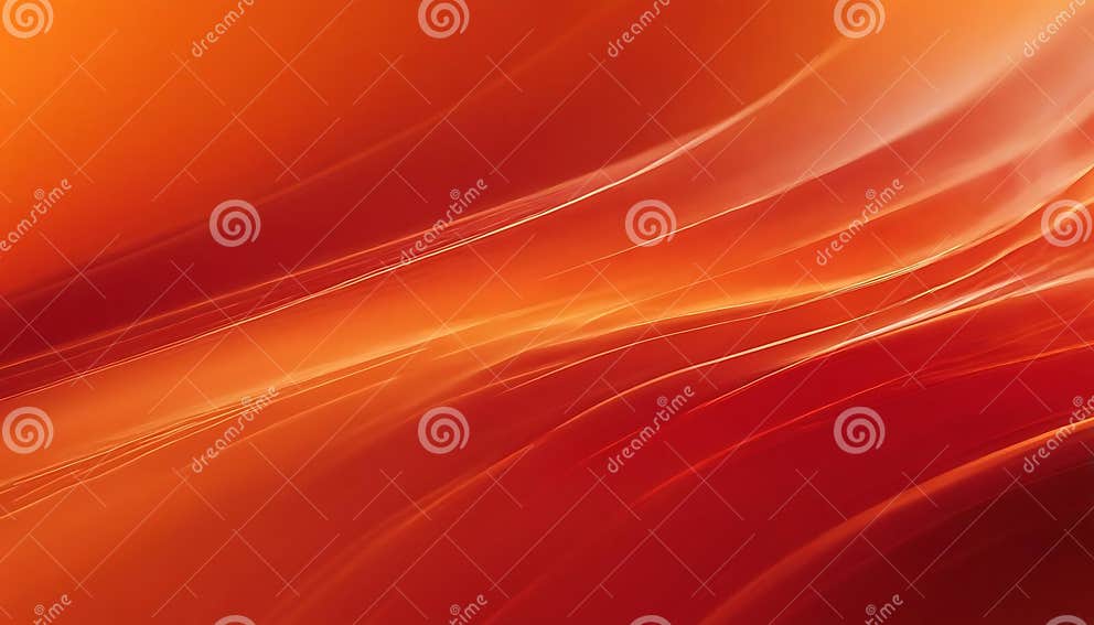 Abstract Waves of Warm Red and Orange Light Streaks Stock Illustration ...