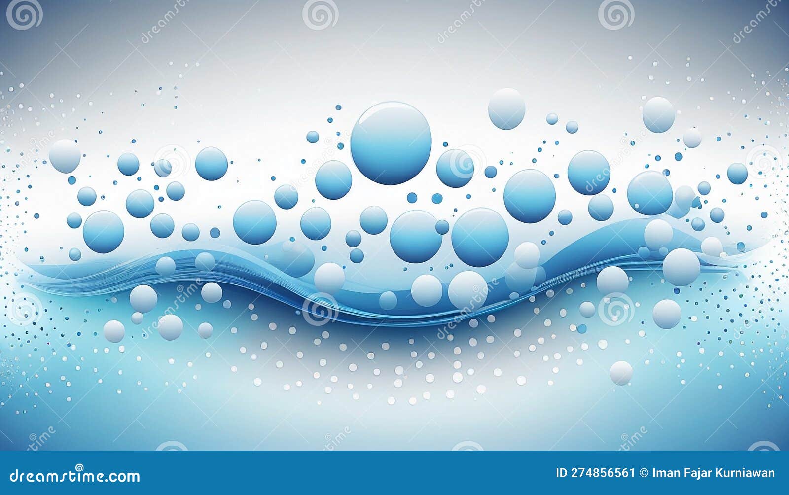 Abstract Waves Water Surface Graphic with Buble Stock Illustration ...
