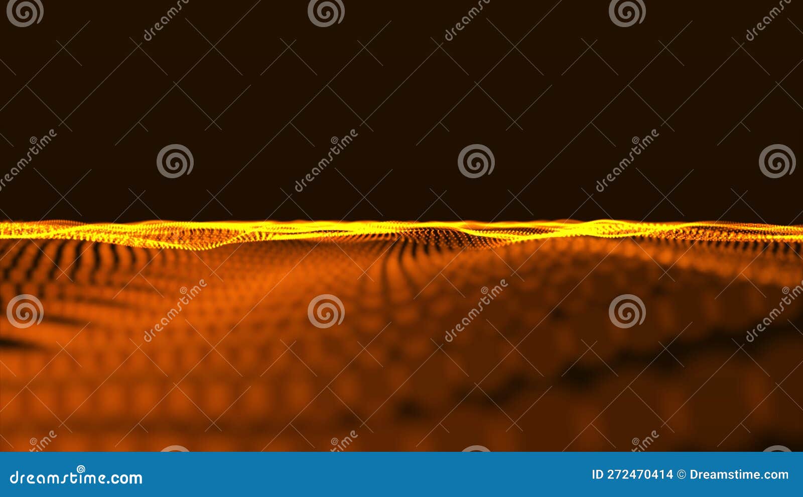 Abstract Waving Dots Particle Technology Background Design. Green Color ...