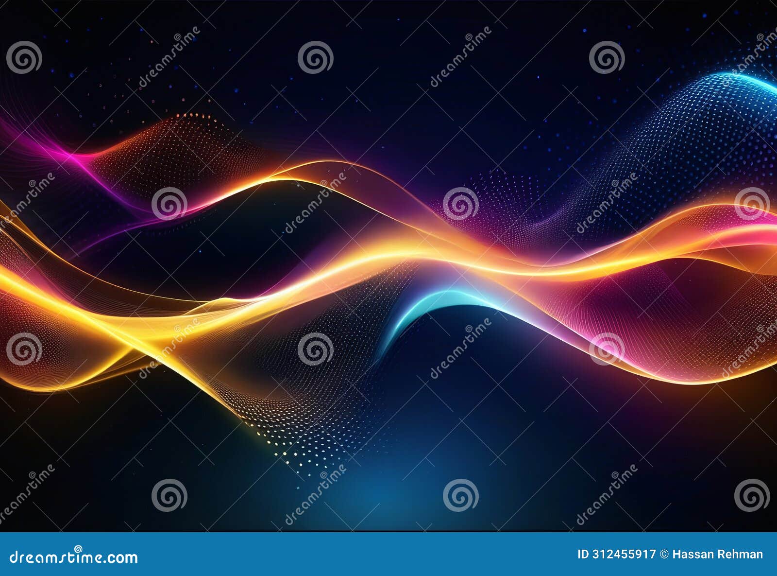 Abstract Waving Particle Technology Background Design Stock ...