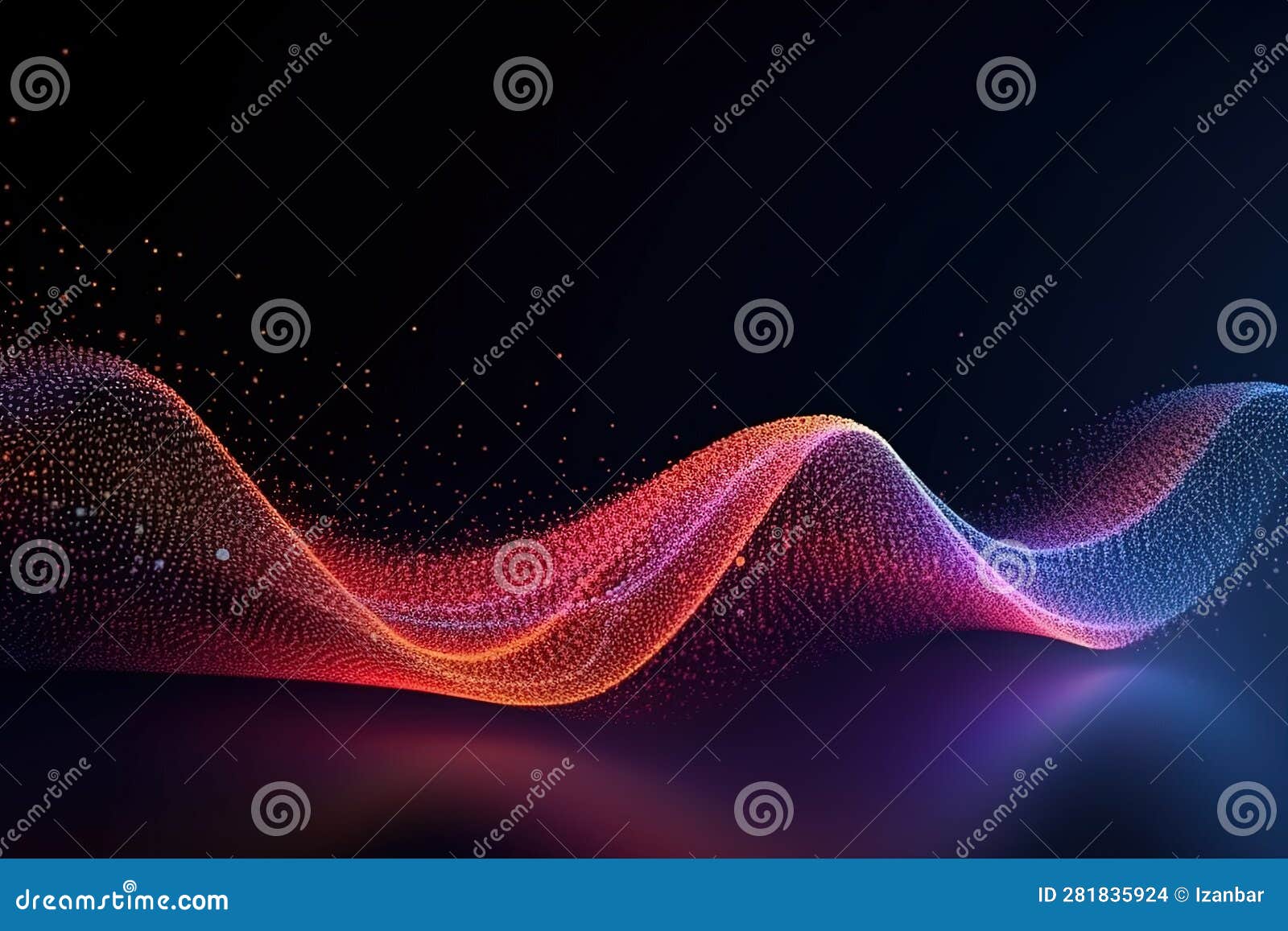 Abstract Waving Particle Technology Background Design. Abstract Wave ...