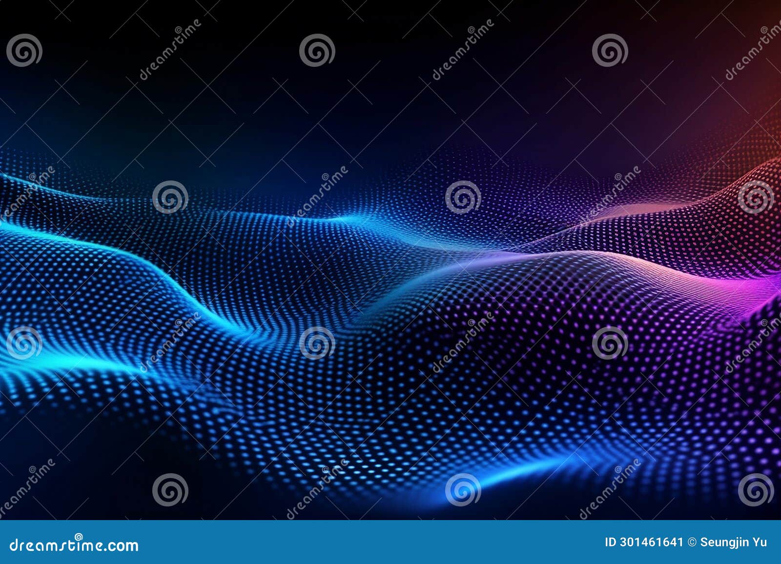 Abstract Waving Particle Technology Background Design. Abstract Wave ...