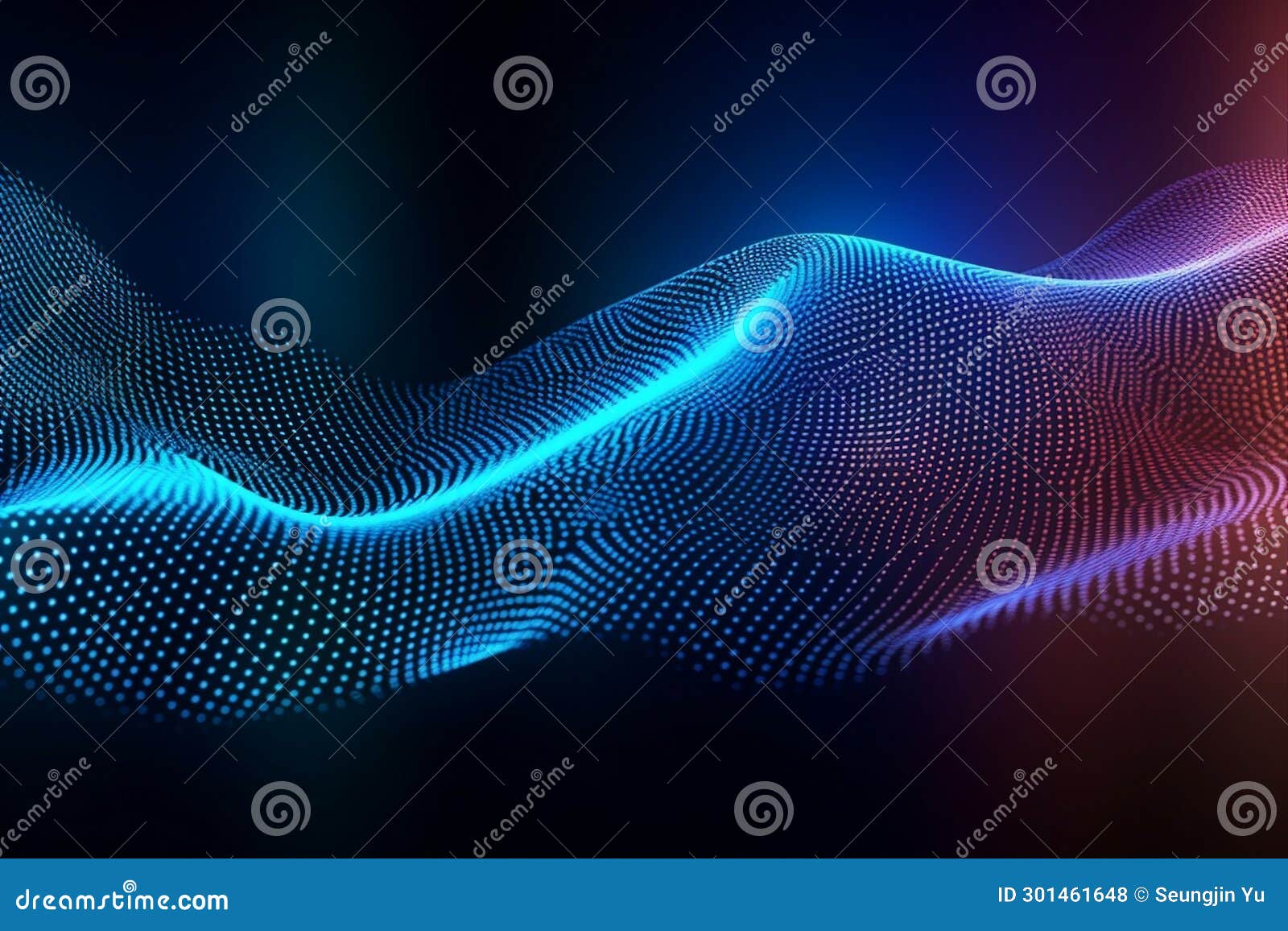 Abstract Waving Particle Technology Background Design. Abstract Wave ...