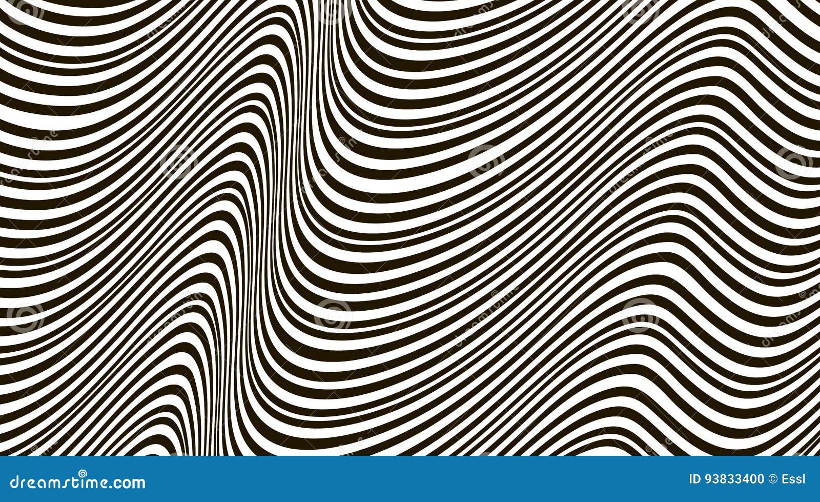 Abstract Wavy Background. Black and White Pattern. Stock Vector ...