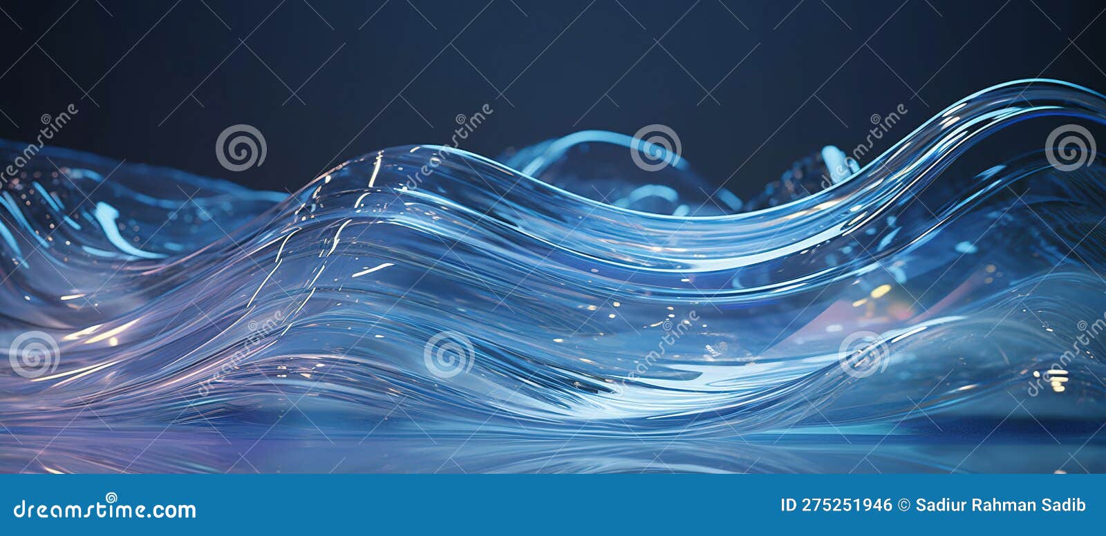 Abstract Wavy Background with Blurred Lights and Waves. Stock ...