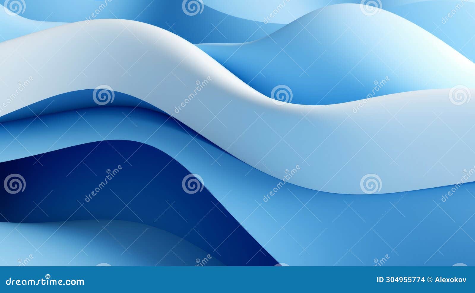 Abstract Wavy Background. 3d Vector Illustration. Blue Color Stock ...