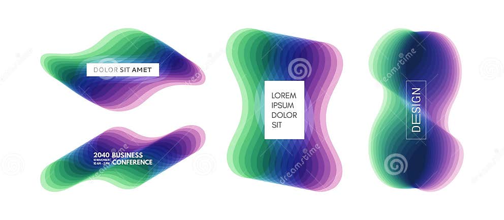 Abstract Wavy Background with Dynamic Effect. Vector Illustration Made ...