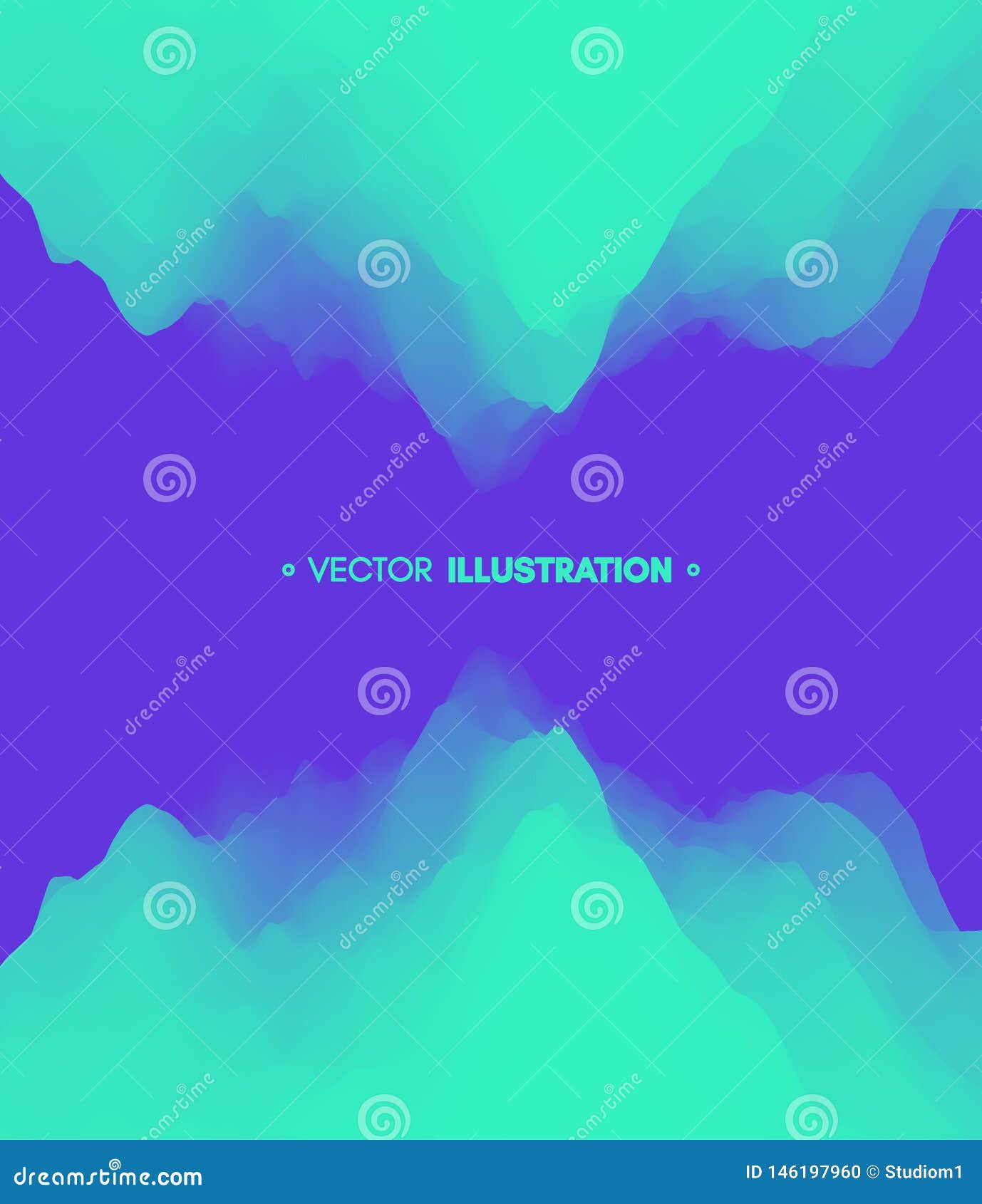 Abstract Wavy Background with Reflection. Trendy Gradients with ...