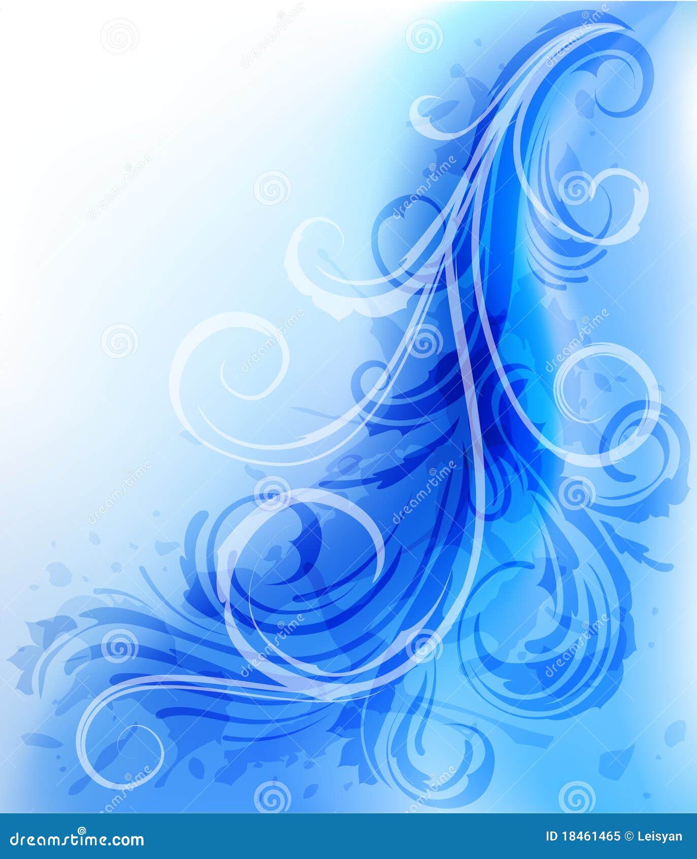 Abstract Wavy Background with Scrolls Stock Vector - Illustration of ...
