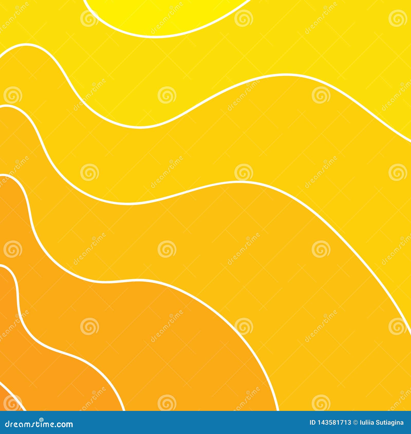 Abstract Wavy Background in Yellow Tones. Pattern Winding Lines Stock ...