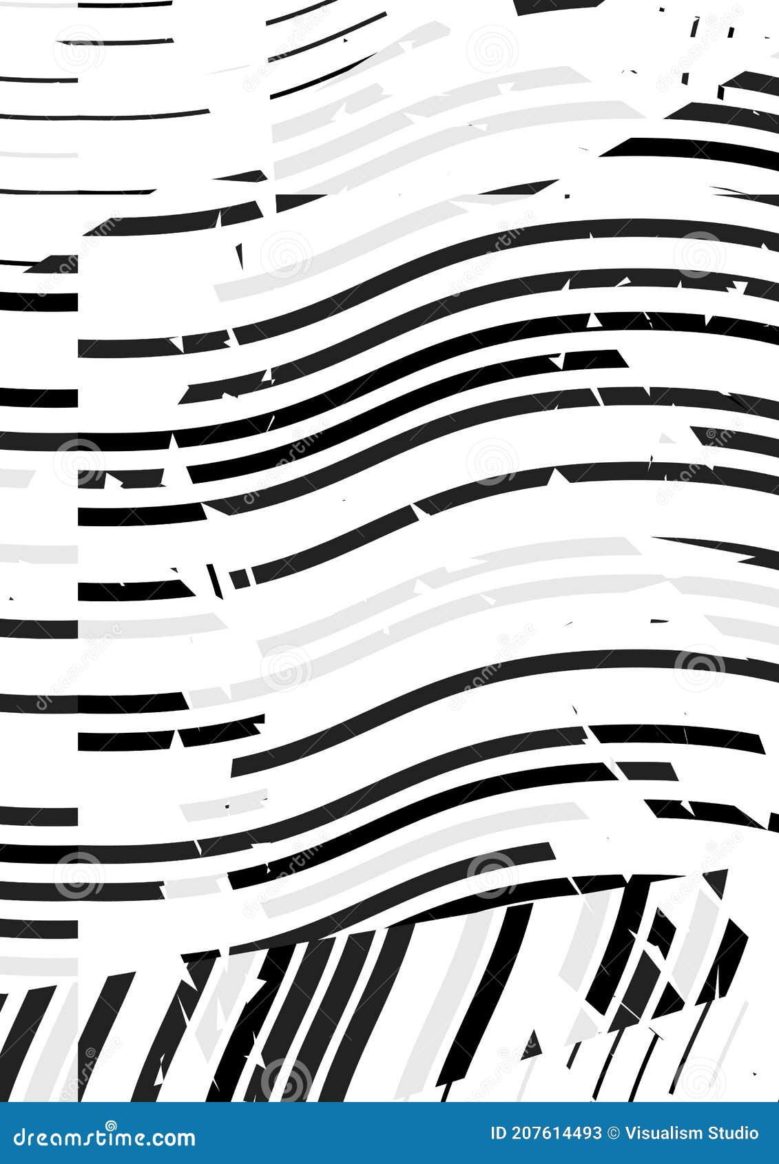 Abstract Wavy Black and Gray Line Pattern with Circle Overlay Texture ...