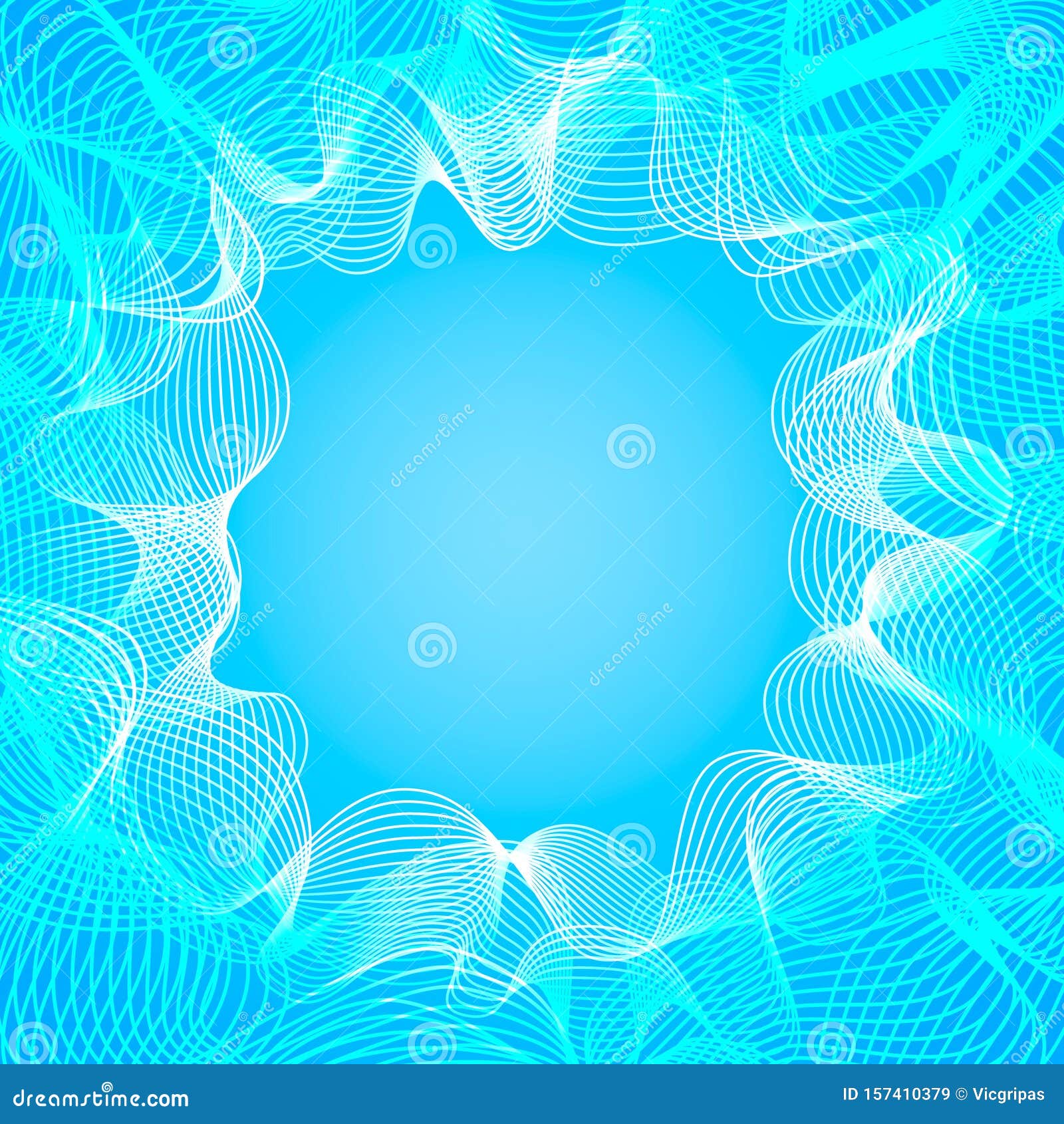 Abstract Wavy Blue Background. Vector Neon Texture Stock Vector ...