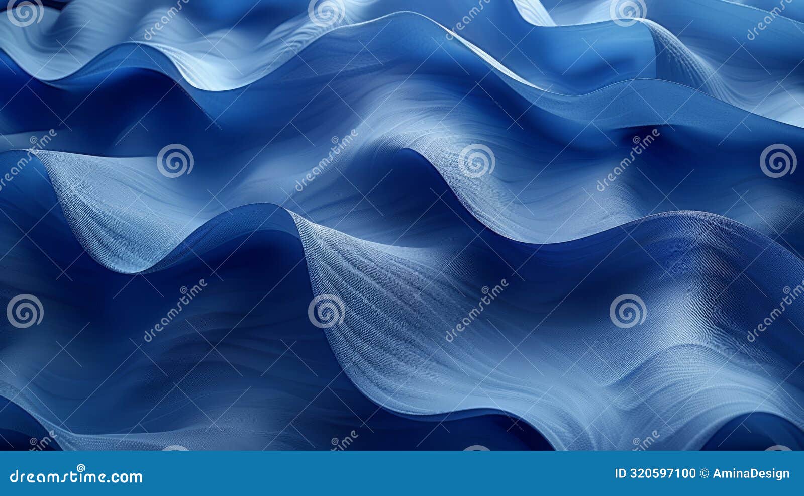 Abstract Wavy Blue Fabric Texture Animation with Sparkles for Visual ...