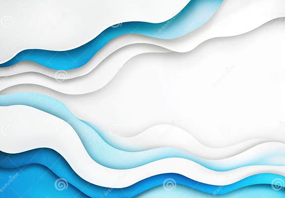 Abstract Wavy Blue and White Background Stock Illustration ...