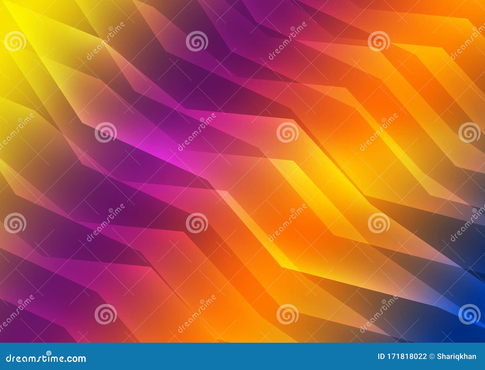 Abstract Wavy Color Background with Gradient Stock Illustration ...