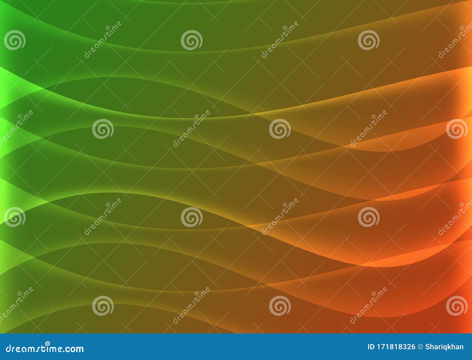 Abstract Wavy Color Background with Gradient Stock Illustration ...