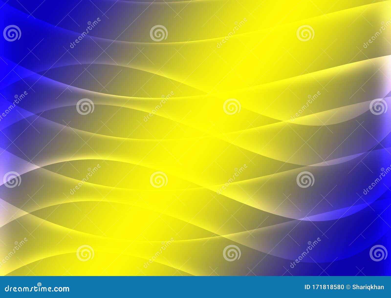 Abstract Wavy Color Background with Gradient Stock Illustration ...