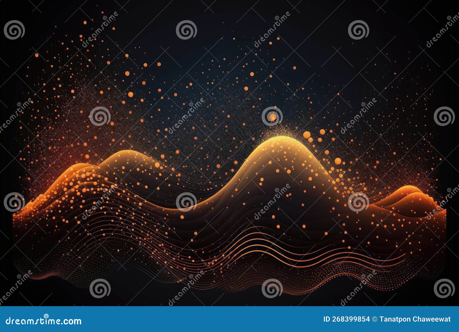 Abstract Wavy Curve Technology Background, Business Connection, Lines ...