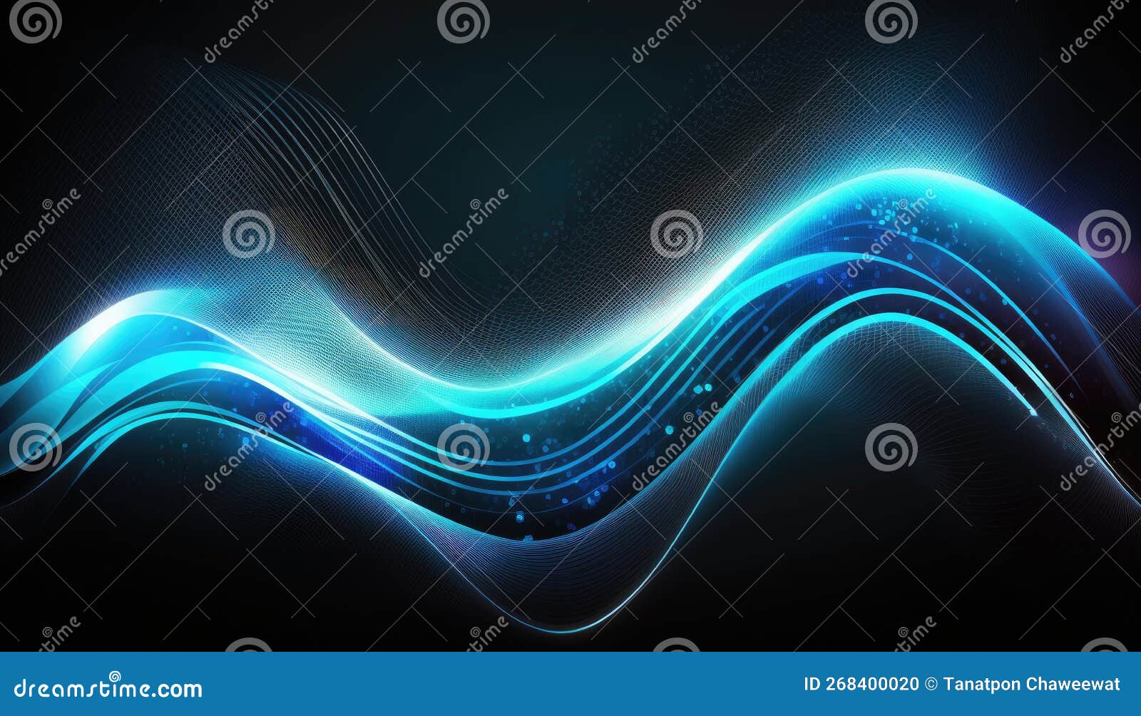 Abstract Wavy Curve Technology Background, Business Connection, Lines ...