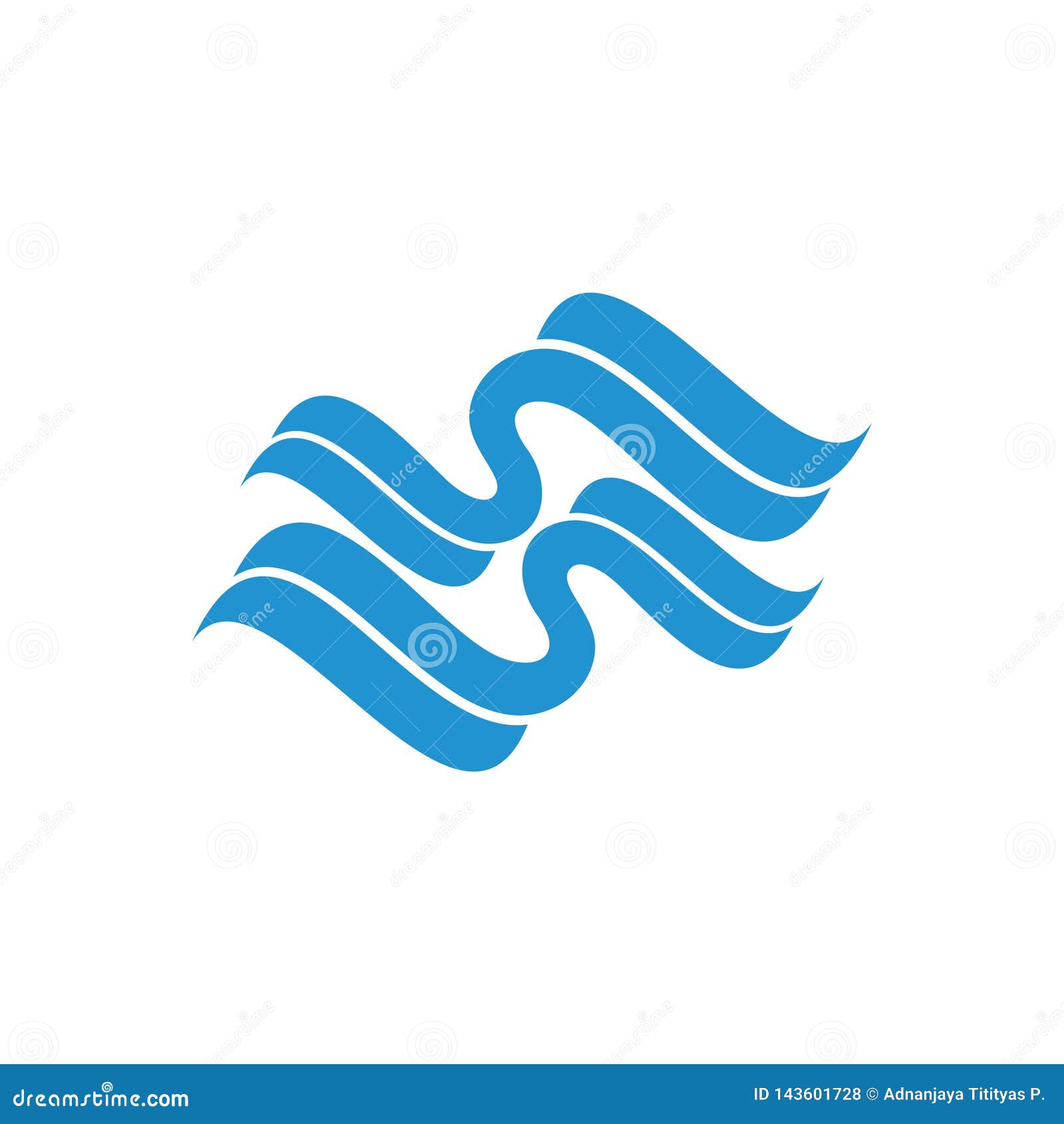 Abstract Wavy Curves Ribbon Motion Logo Vector Stock Vector ...