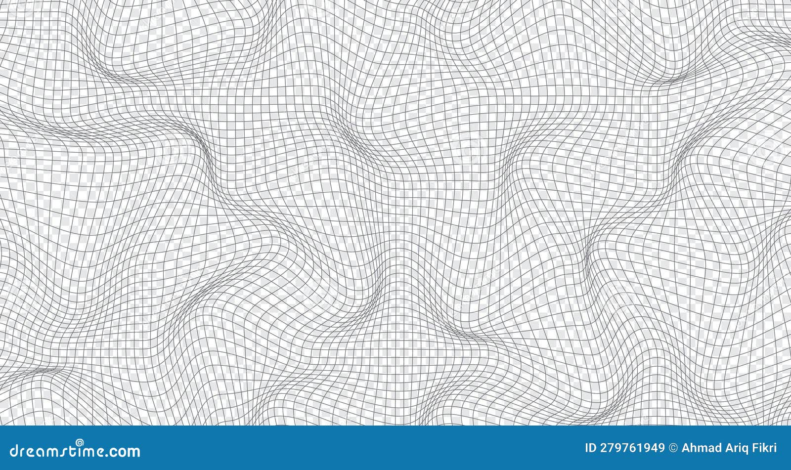 Abstract Wavy 3d Mesh. Geometric Dynamic Wave. Distorted Square Grid ...