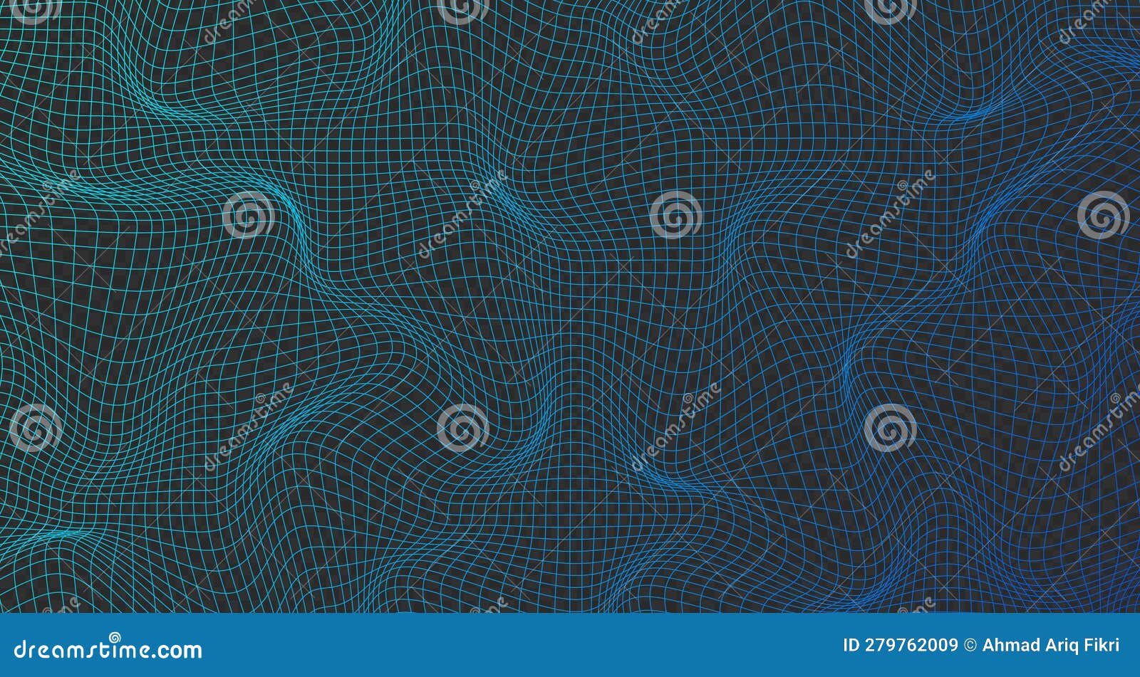 Abstract Wavy 3d Mesh. Geometric Dynamic Wave. Distorted Square Grid ...