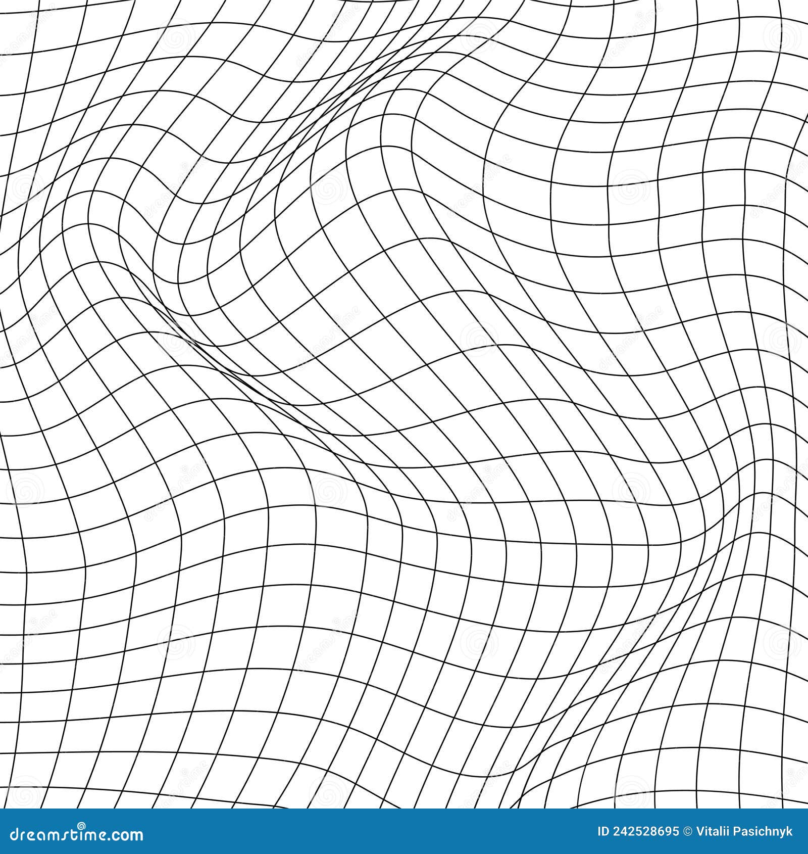 Abstract Wavy 3d Mesh on a White Background. Geometric Dynamic Wave. 3D ...