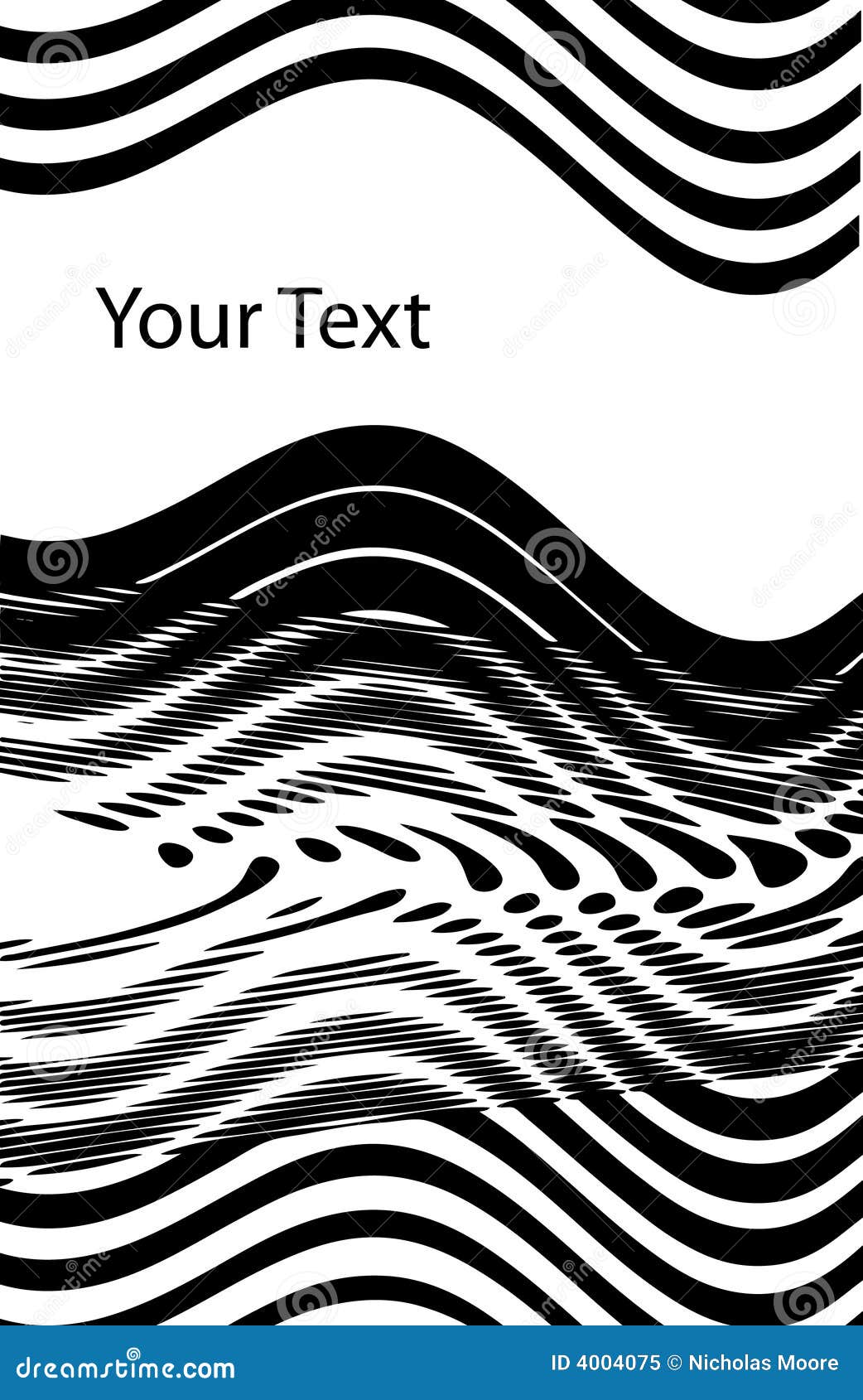 Abstract wavy design stock vector. Illustration of poster - 4004075