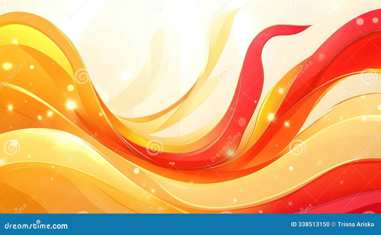 Abstract Wavy Design with Warm Colors and Sparkles, Ideal for ...