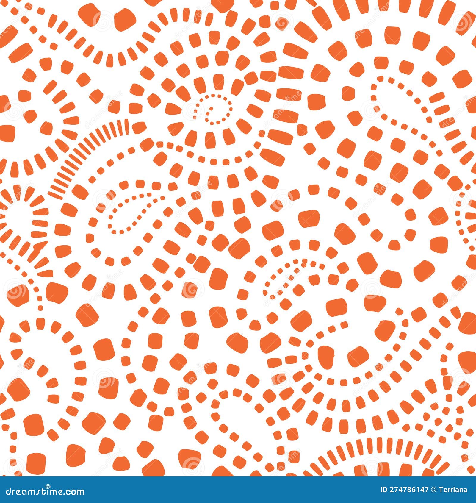 Abstract Wavy Dotted Lines. Beautiful Seamless Artistic Texture. Endless Dot Pattern in Artistic ...