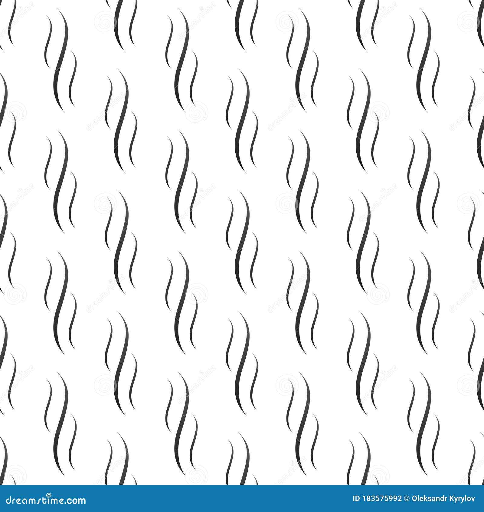 Abstract Wavy Fire Element Seamless Pattern, Stock Vector Illustration ...