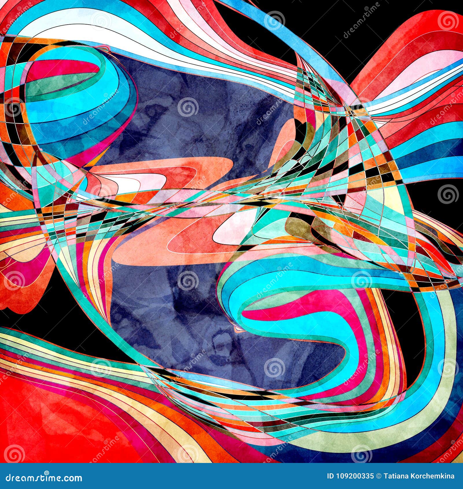 Abstract Wavy Elements Background Stock Illustration - Illustration of ...