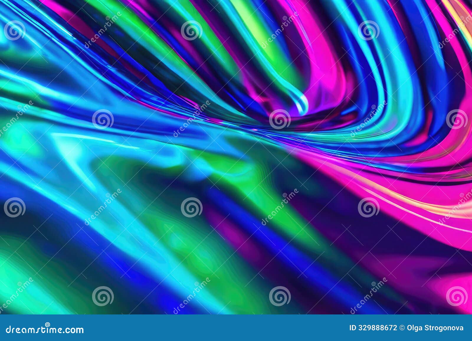 Abstract Wavy Fluid Colorful Psychedelic Background. Liquid Rainbow ...