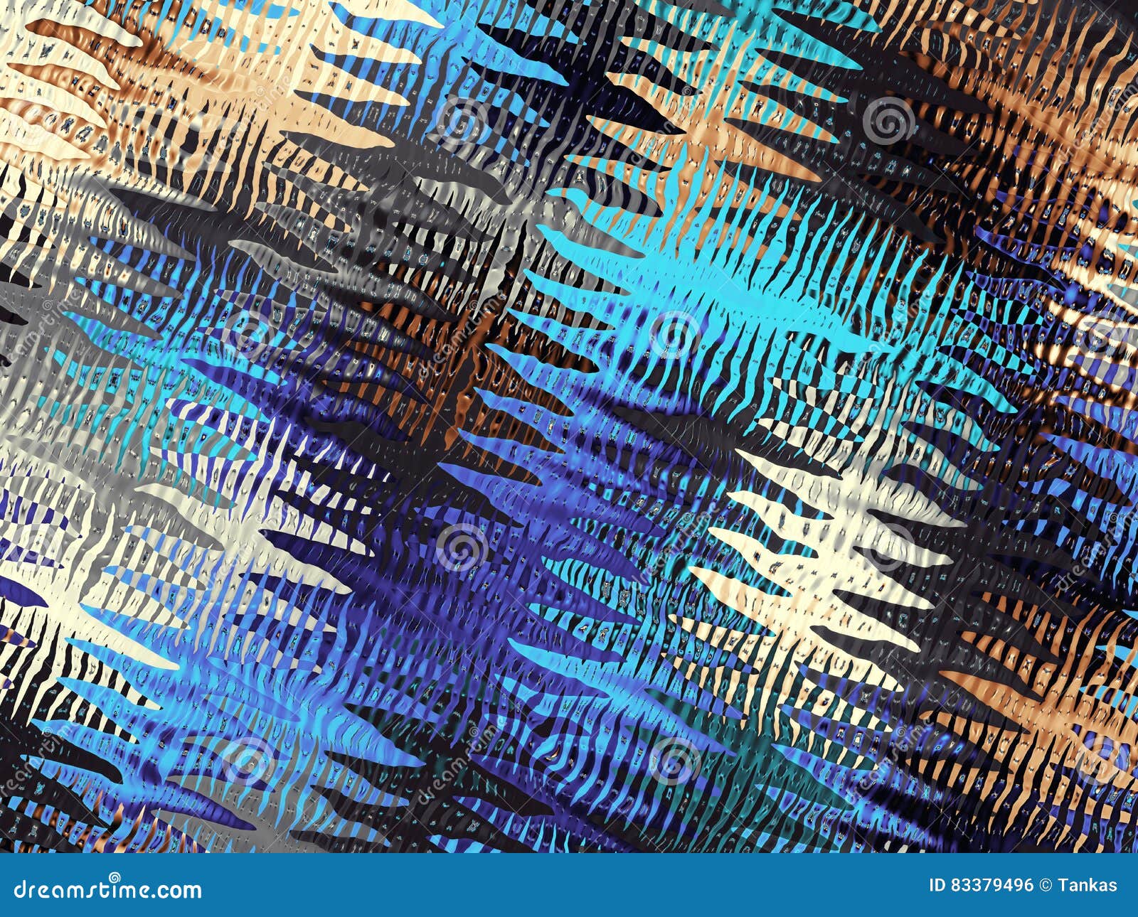 Abstract wavy fractal stock illustration. Illustration of future - 83379496