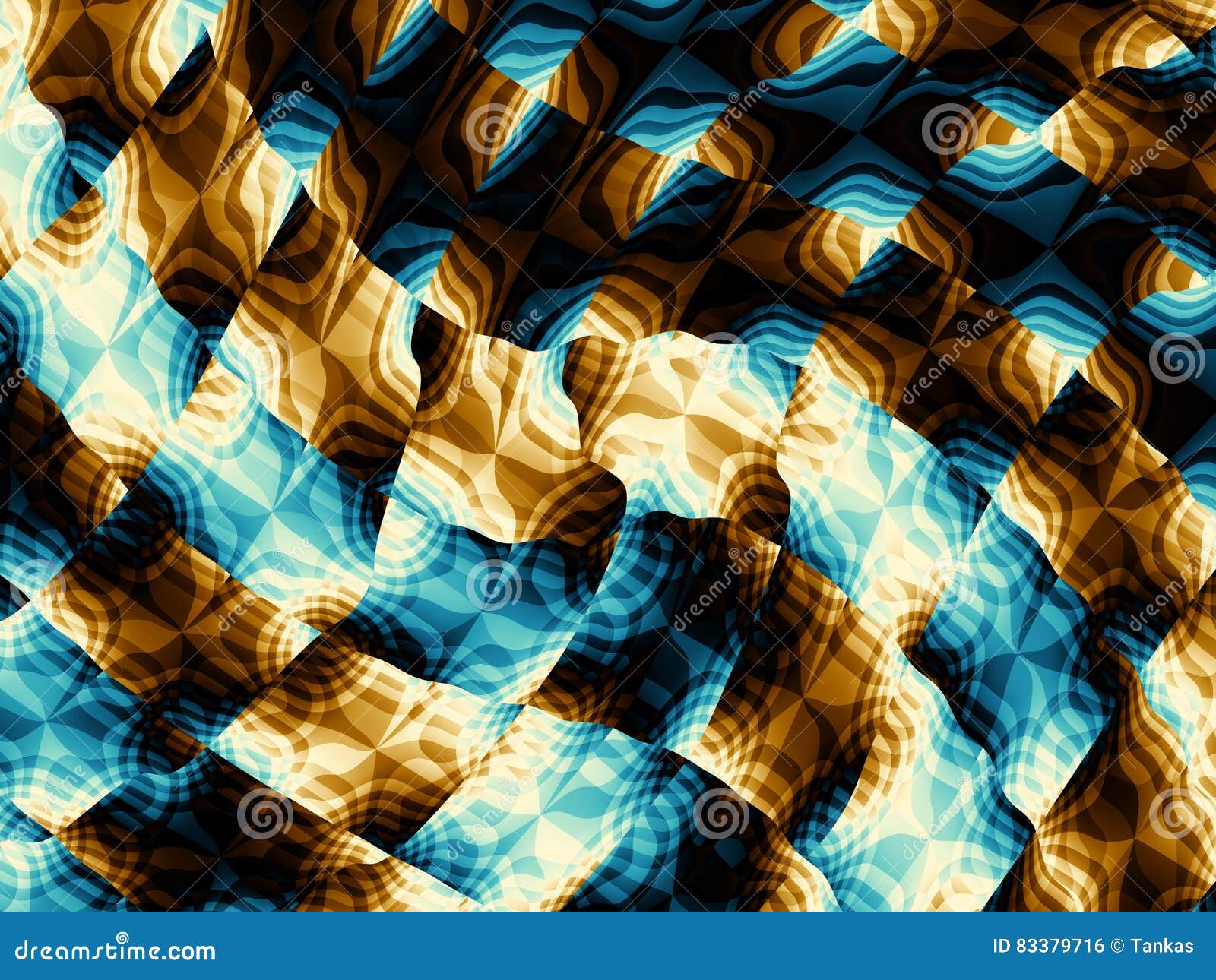 Abstract wavy fractal stock illustration. Illustration of desktop ...