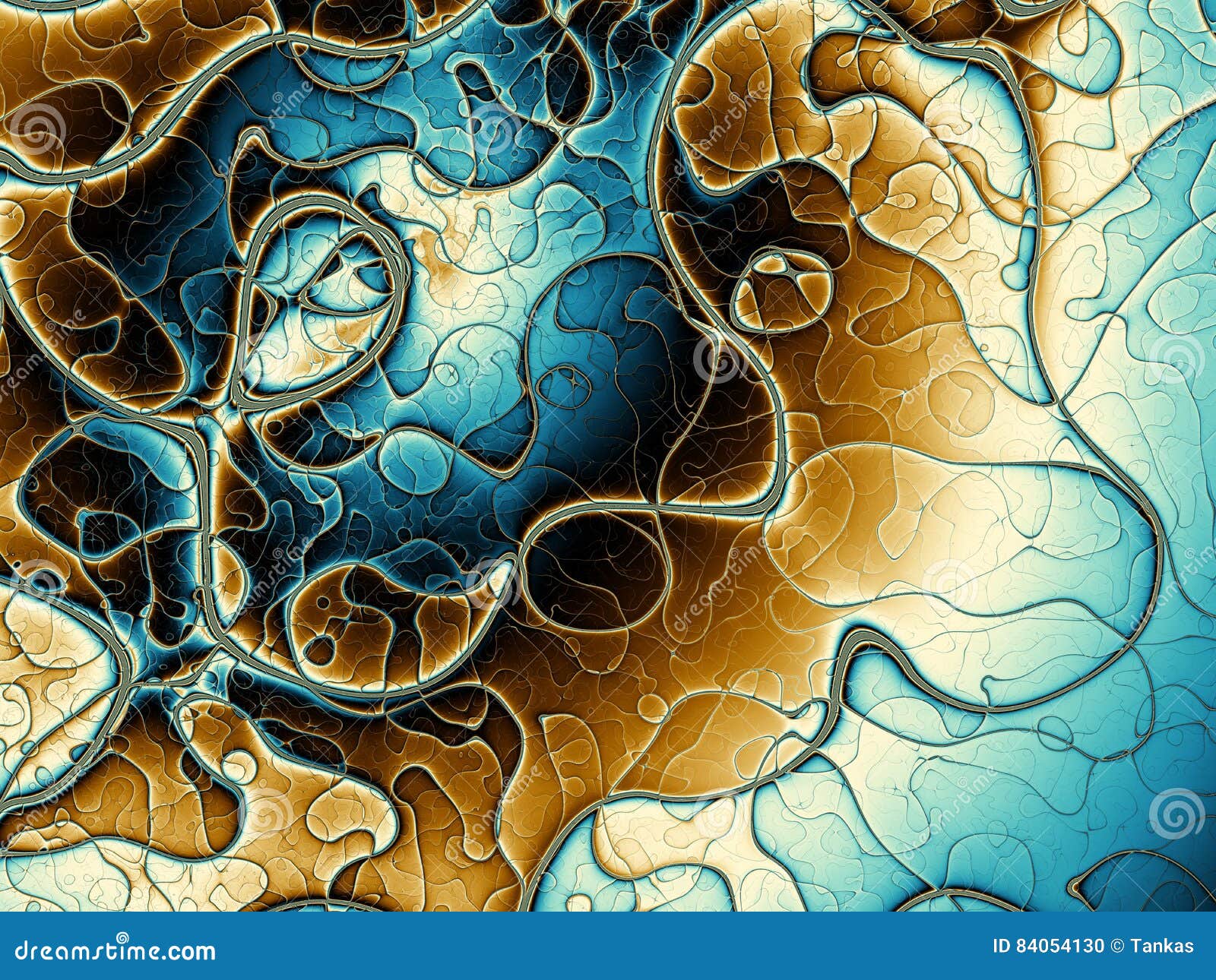 Abstract wavy fractal stock illustration. Illustration of futuristic ...