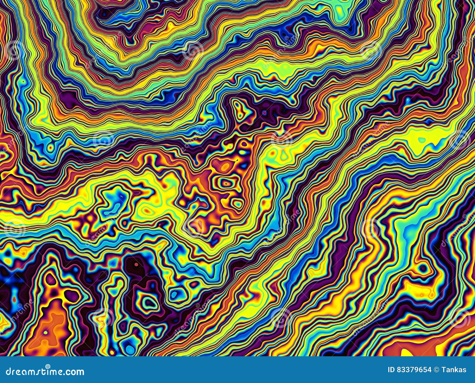 Abstract wavy fractal stock illustration. Illustration of creativity ...
