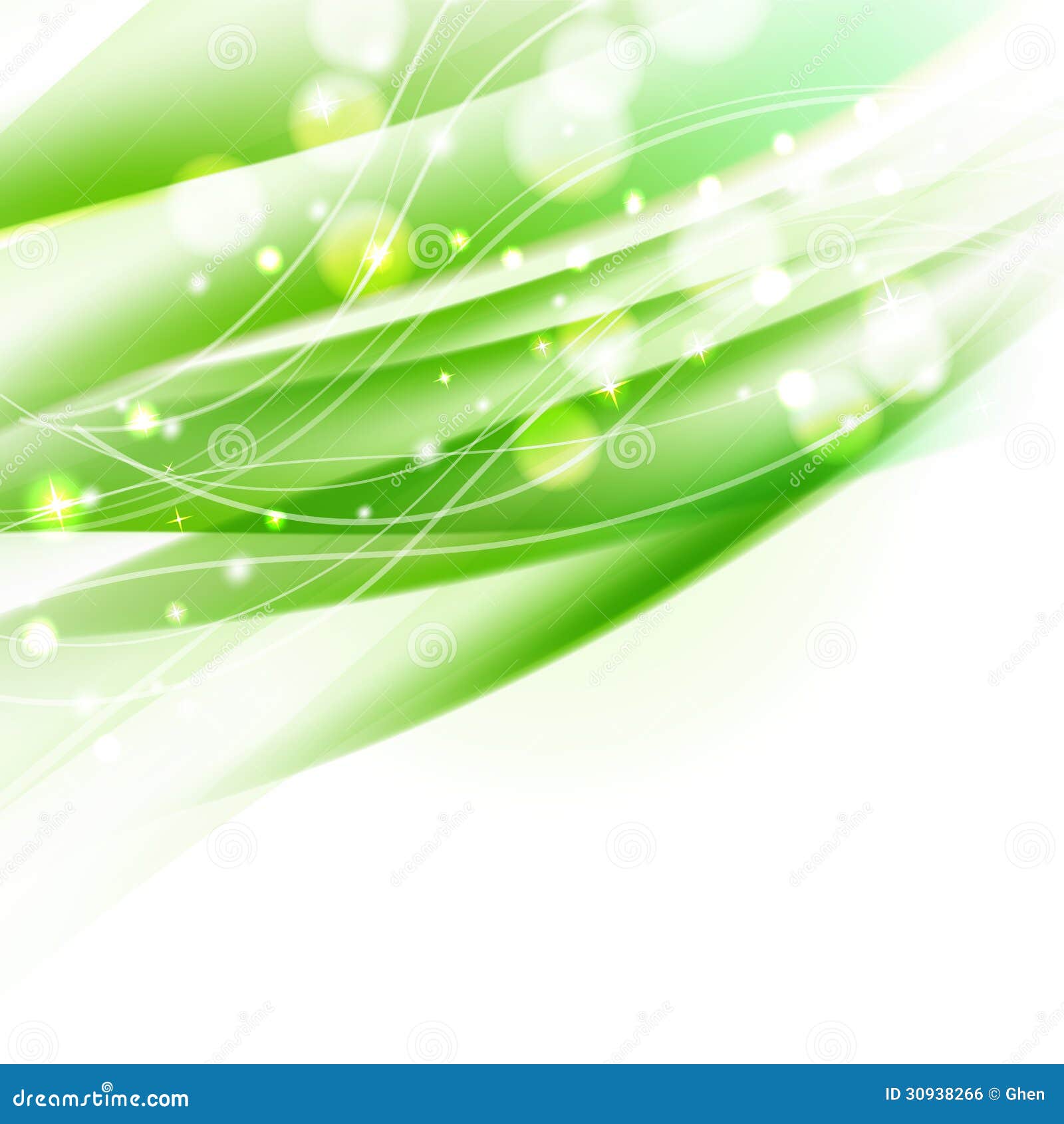 Abstract Wavy Green Background Stock Illustration - Illustration of ...