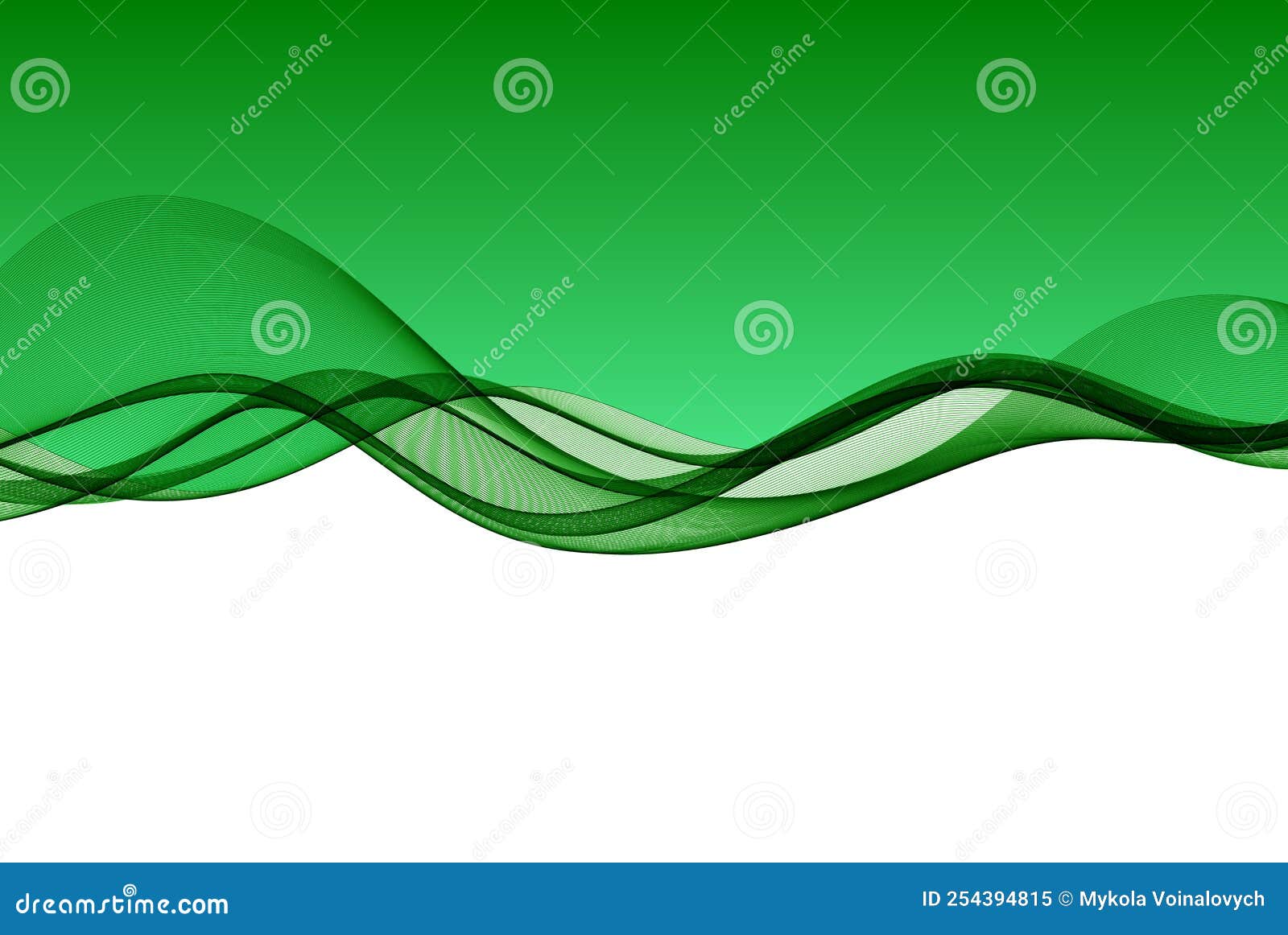 Abstract Green Wave Line Background, Transparent Horizontal Wave ...