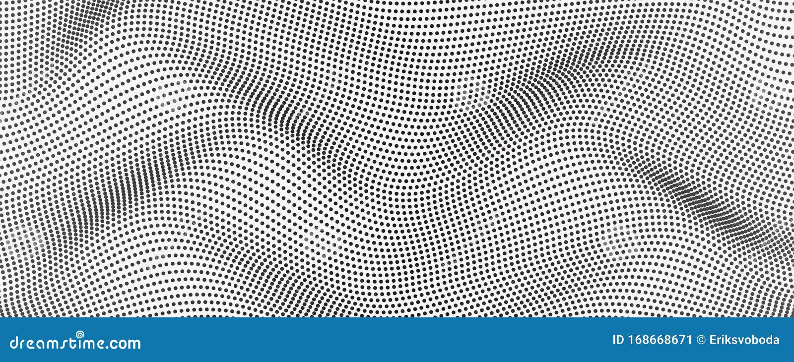 Abstract Wavy Halftone Background from Particles. Vector Illustration ...