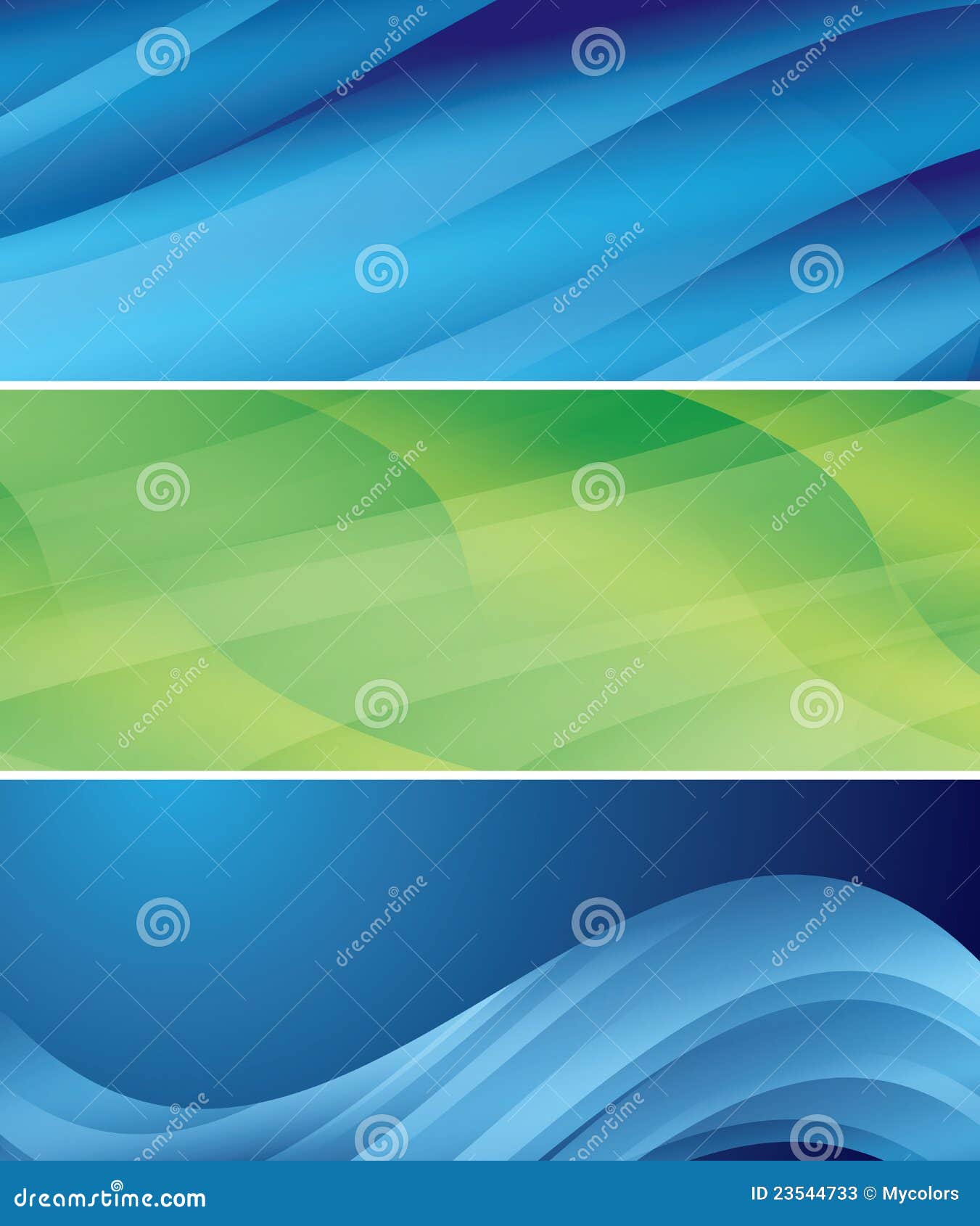 Abstract Wavy Headers - Set - Vector Stock Vector - Illustration of ...