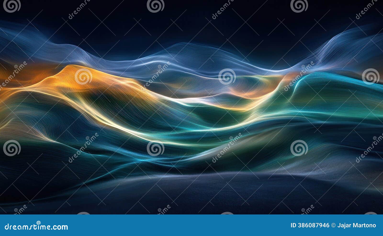 Wavy Landscape In A Minimalistic Style. Sunset Landscape With Hills ...