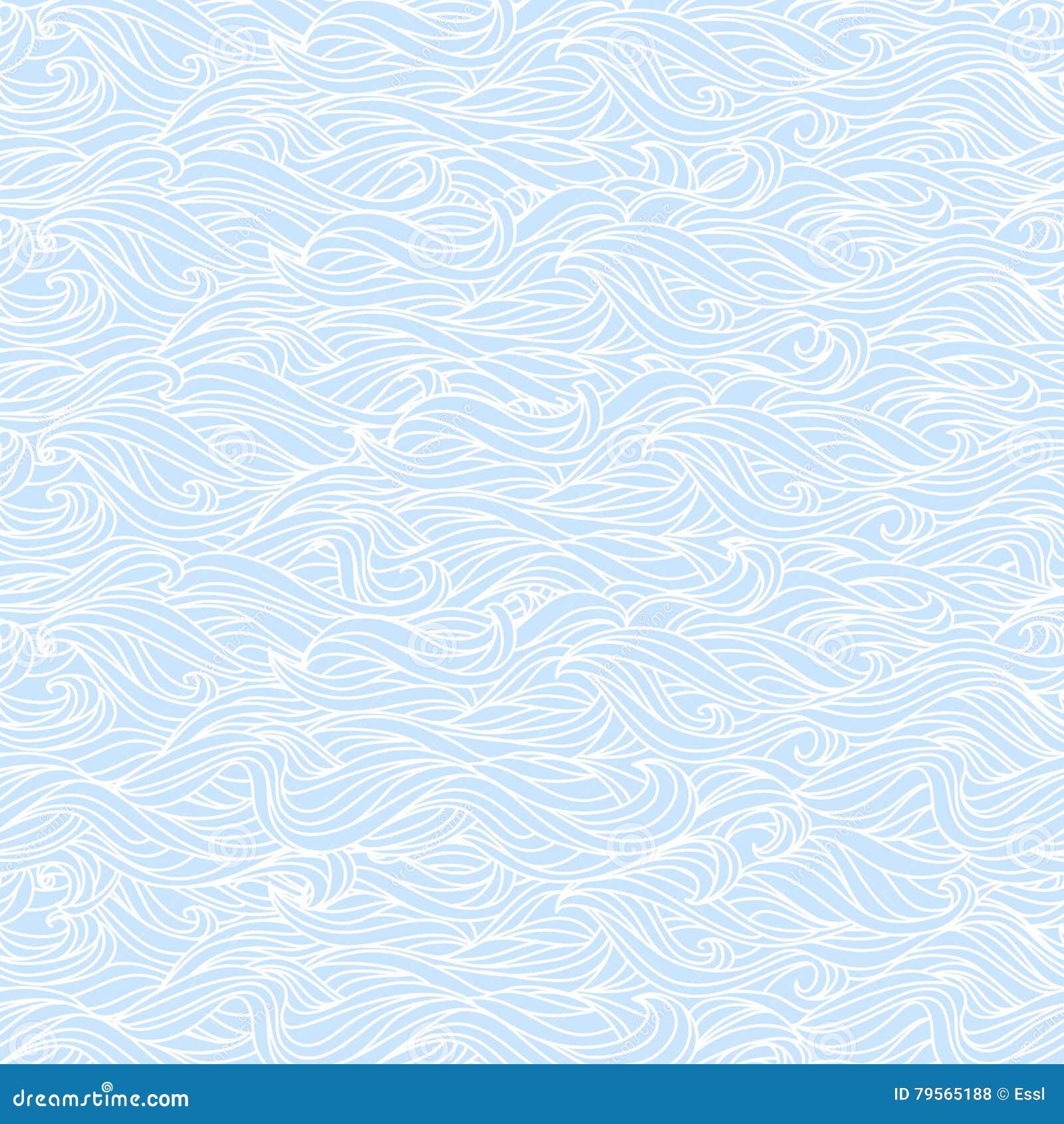 Abstract Wavy Light Blue and White Seamless Texture. Stock Illustration ...