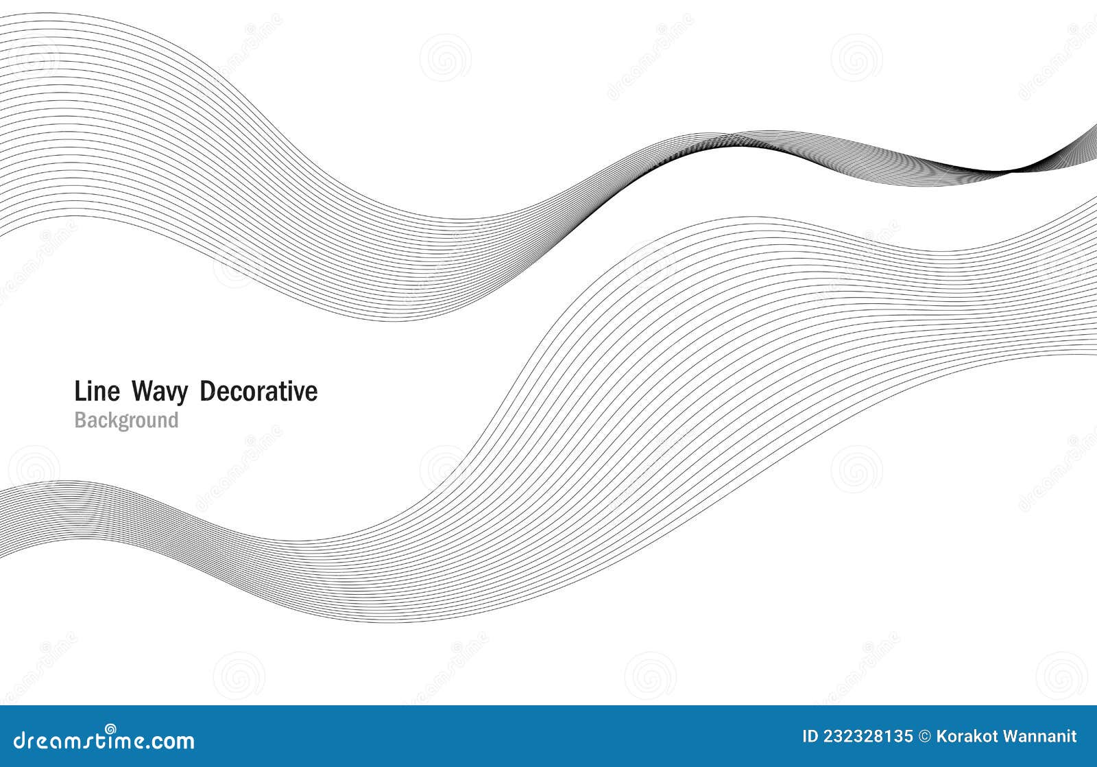 Abstract Wavy Line Pattern Stripe Decorative Template. White ...