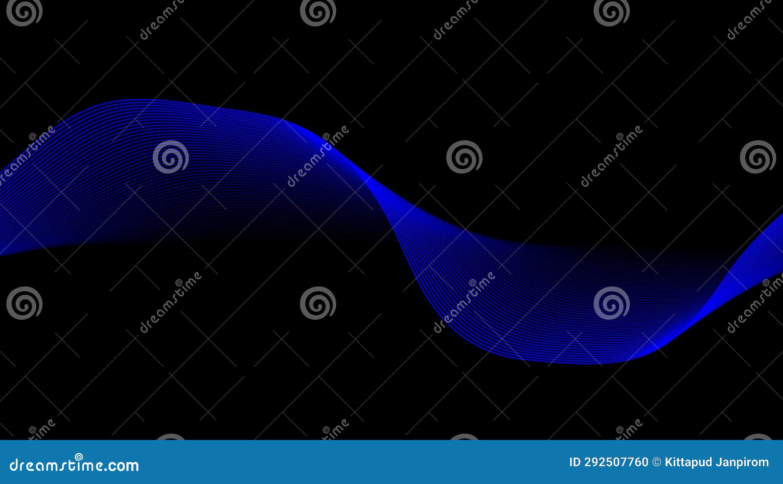 Abstract Wavy Lines, Black Background, Technology Line Art, Graphic for ...